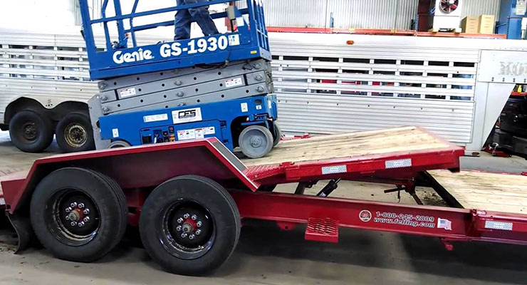 Scissor Lifts Transport | How to load a scissor lift on a trailer
